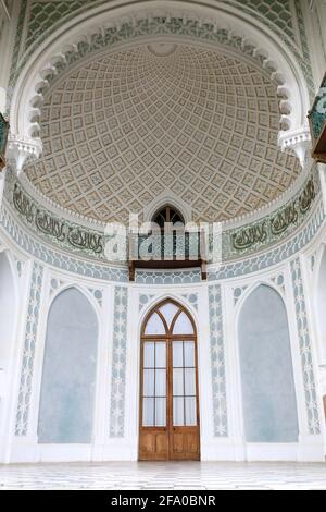 The entrance in southern facade of the Vorontsovsky Palace, in the town ...