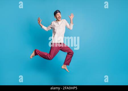 Full length photo of dreamy excited little child dressed pastel ...