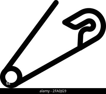 Metal sewing pin icon, outline style Stock Vector Image & Art - Alamy