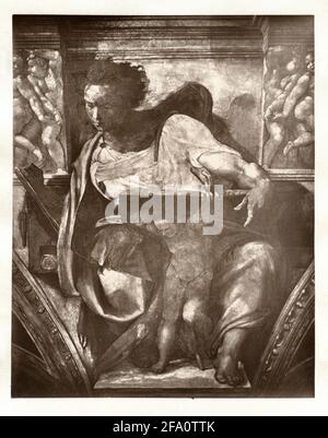 Prophet Daniel, fresco by Michelangelo, Sistine Chapel Stock Photo - Alamy