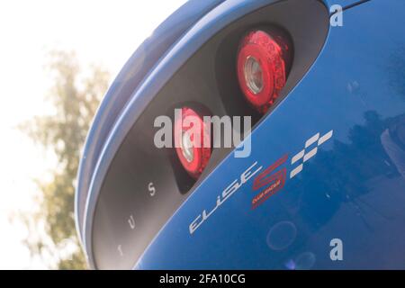 Lotus Elise sports car rear end name badge Stock Photo - Alamy