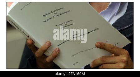 Lord Butler arrives at the press conf to release his report onf ...