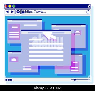 Browser window. Operating system user interface, gui. Computer software. Documents folder ...