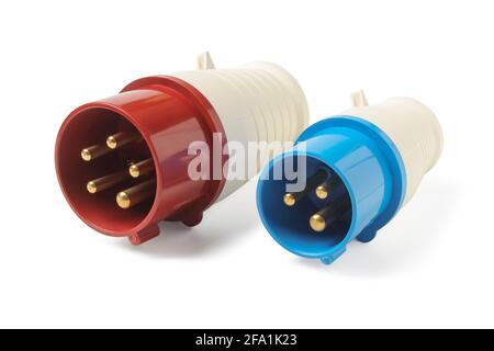 three phase electrical sockets on factory wall Stock Photo - Alamy