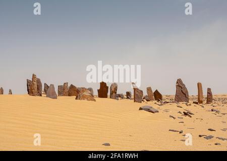 Original site in the Western desert of the 'Calendar Circle' Nabta ...