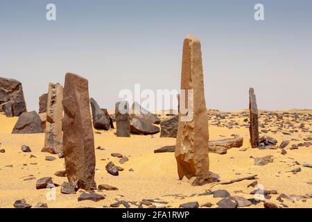 Original site in the Western desert of the 'Calendar Circle' Nabta ...