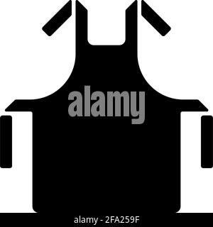 apron ppe protective equipment glyph icon vector illustration Stock ...