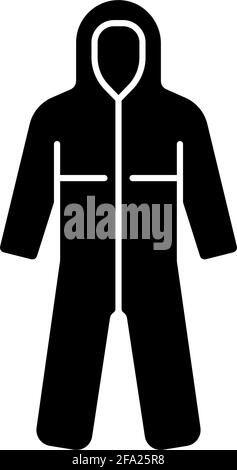 coveralls ppe protective equipment glyph icon vector illustration Stock ...