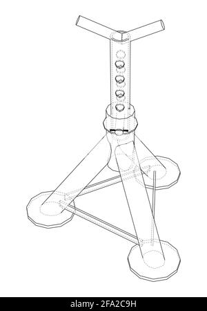 Axle stand isolated. Vector Stock Vector Image & Art - Alamy