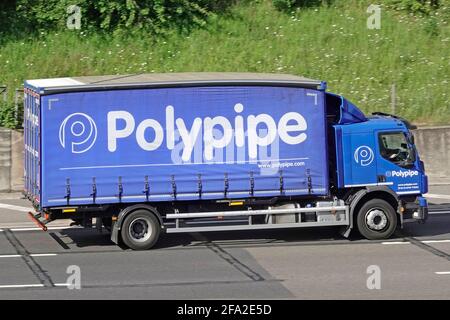 Polypipe lorry on UK motorway Stock Photo - Alamy