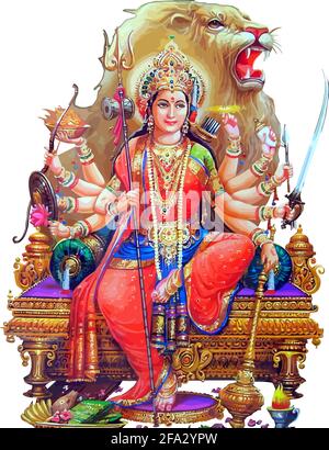 kali goddess of death indian hindu illustration tongue hanging Stock ...