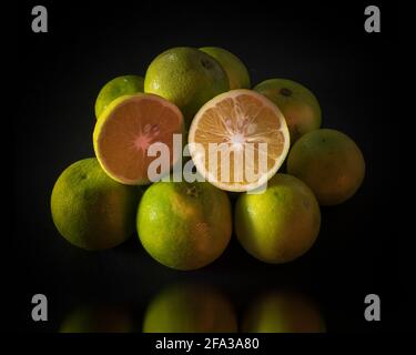 Fresh fruit Mausambi (sweet lime) isolated on white backgrounds Stock ...