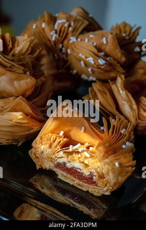 Plate of fried quince and sweet potato pastries with mate.Gastrnomia ...