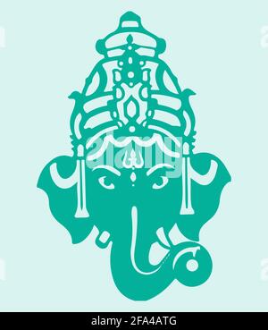 Sketch of Lord Ganesha or Vinayaka Editable Outline Illustration Stock ...