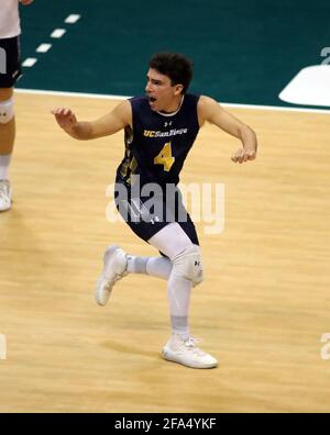 April 22, 2021 - UC San Diego Tritons outside hitter Kyle McCauley #21 ...