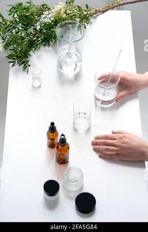 Laboratory research and development of cosmetics for body care ...