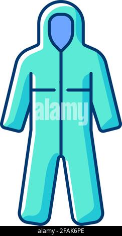 coveralls ppe protective equipment line icon vector illustration Stock ...