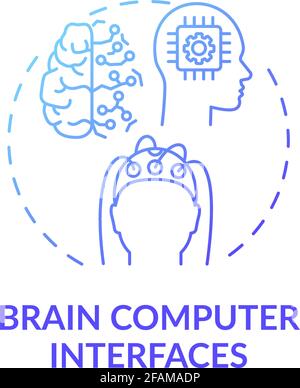 Brain computer interfaces concept icon Stock Vector Image & Art - Alamy