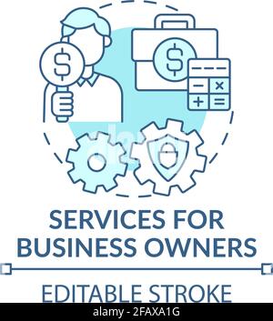 Services for business owners concept icon Stock Vector Image & Art - Alamy