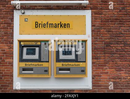 Deutsche Post stamp vending machine Kreuzberg west Berlin Germany ...