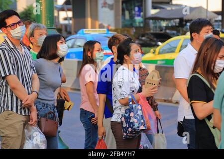 Bangkok - Thailand, 29 Feb 2020: People wearing medical masks to ...