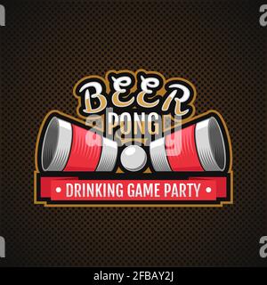 beer pong tournament poster template vector illustration Stock Vector ...