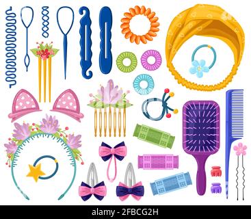 Hairpin icon in cartoon style isolated on white background. Make up ...