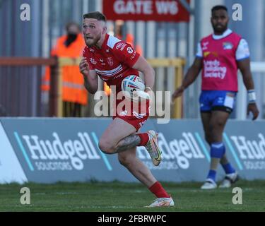 Ethan Ryan #23 of Hull KR arrives at Sewell Group Craven Park Stadium ...