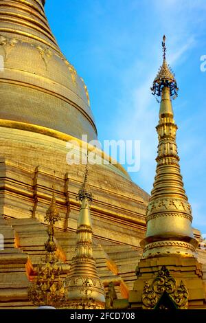 The impressive golden Shwedagon Pagoda is one of the most famous ...