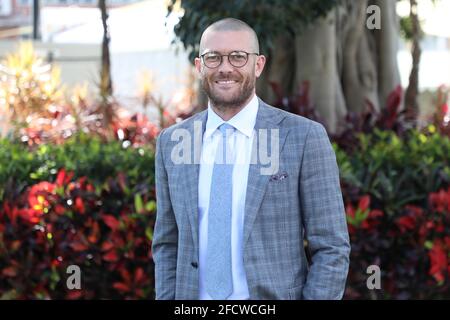 GWS Giants player Sam Reid takes part in a training session at ...