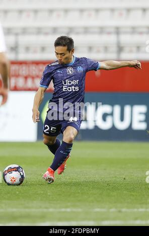 Reims France April 23, 2021 Ambulance driving through the streets of ...
