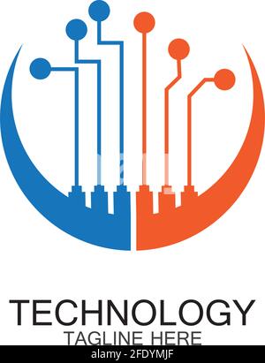 Circuit technology logo vector template Stock Vector Image & Art - Alamy