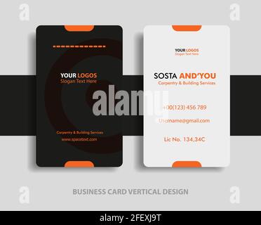 front and back business card template Stock Vector Image & Art - Alamy