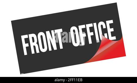 FRONT OFFICE text written on red round vintage rubber stamp Stock Photo ...