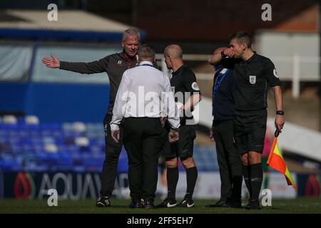 Referee Andy Woolmer following the game Coventry City vs Preston North ...