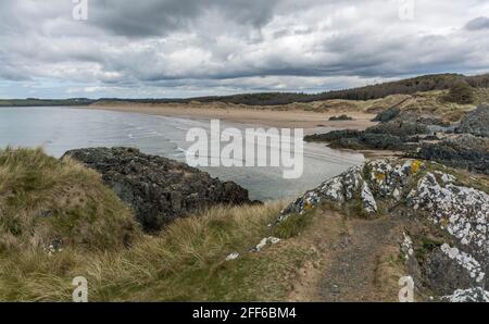 A view towards Malltraeth from Llanddwyn Island, Newborough, Anglesey ...