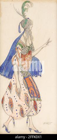 Costume design by Leon Bakst (1866-1924) for the first Bacchante in ...