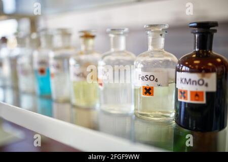 Microbiology Laboratory a shelf with sterile glass container Stock ...