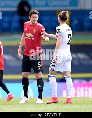 Manchester United's Harry Maguire and Luke Shaw celebrate after the ...