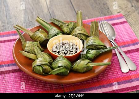 Fried Pandan Wrapped Chicken, Thai food style Stock Photo - Alamy