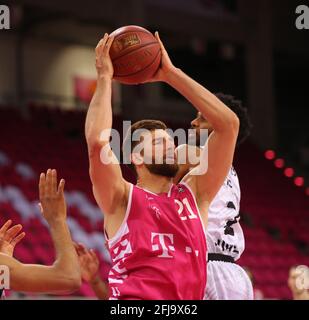 Bonn, Germany. 25th Apr, 2021. Telekom Dome, Basketball, BBL, Telekom ...