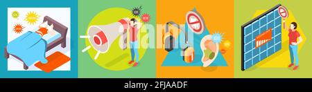 Noise pollution abstract concept vector illustration. Sound pollution ...