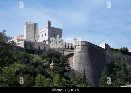 A general view shows the Palace Princier of Monaco, on April 24, 2021 ...