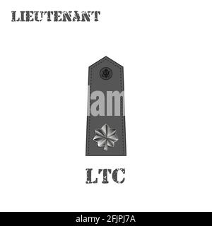Realistic vector icon of the chevron of the Lieutenant general of the ...