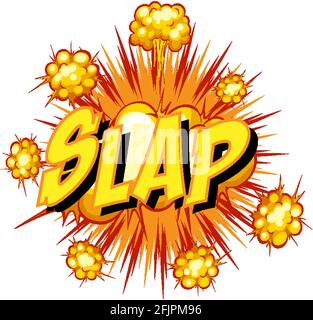 SLAP wording comic speech bubble on burst illustration Stock Vector ...