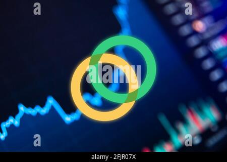 Celo Cryptocurrency. Celo coin growth chart on the exchange, chart ...