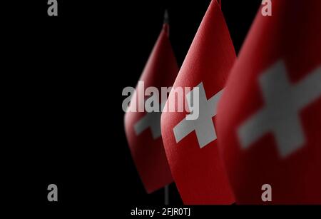 Small national flags of the Switzerland on a white background Stock ...