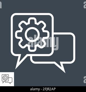 speech bubble with gear isolated icon vector illustration design Stock ...
