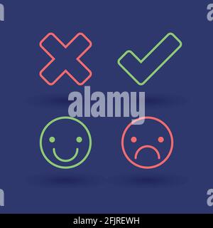 Emoticon flat smileys vector set. Emoticons character in happy, smiling ...