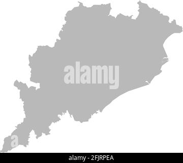 Odisha map of Indian state. Odisha map vector illustration. Odisha ...